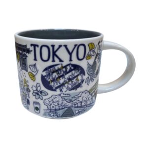 starbucks been there series tokyo ceramic coffee mug, 14 oz