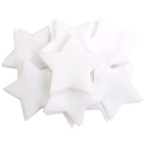 playfully ever after 2 inch 60pc stiff felt stars (white)