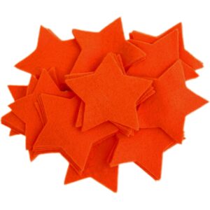 playfully ever after 1 inch 140pc felt stars (pumpkin orange)