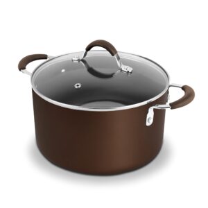 nutrichef dutch oven pot with lid - non-stick high-qualified kitchen cookware with see-through tempered glass lids,5 quart (works with models: nccw14sblu & nccw20sblu)nccw14sbludop