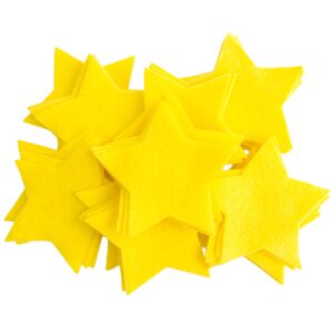 playfully ever after 4 inch 15pc stiff felt stars (yellow)