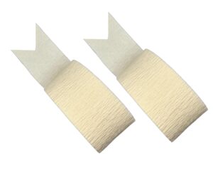 k-kraft usa-made beige crepe paper streamers for birthday, party, holiday, school, wedding, shower, or graduation (2 rolls white vanilla)