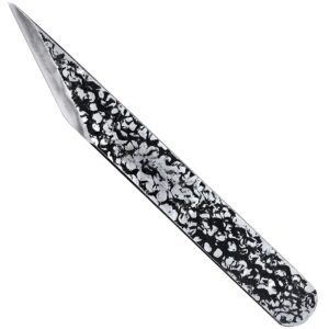 kakuri kiridashi knife left hand 24mm, left handed utility knife tool for wood marking, scribing, carving, whittling, woodworking, hand forged japanese steel blade with hammered pattern, made in japan