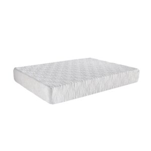 ac pacific visco gel gel infused polyester memory foam mattress made in usa, full deluxe, white