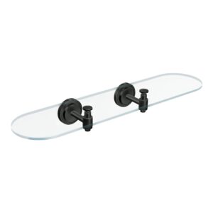 moen dn0790bl iso vanity glass shelf, matte black