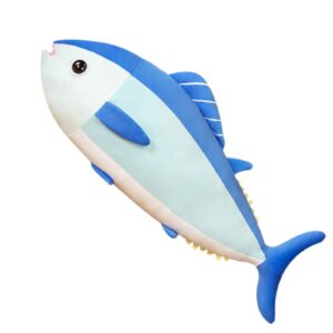 tongman 3d giant bluefin tuna cushion pillow plush pillowstuffed animal toy pillow for home decoration gifts, plush toy (25.5 inches / 65 cm)