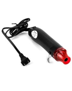 qwork heat gun, 110v 300w hot air gun tools shrink gun with stand and power cord, for shrinking wrapping pvc, diy embossing and drying paint