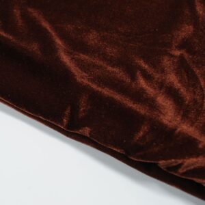 the wide 60" spandex velvet fabric with soft handfeel for costume, apparel, craft and sewing by yard(chocalate 1yard)