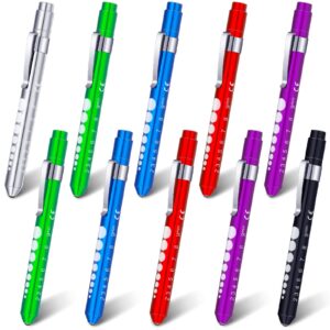 penlight for nurse pen light led reusable pen light with pupil gauge nurses pin light for torch medical students doctors daily use with pocket clip nurse gifts(30 pieces,basic colors)