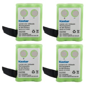 kastar 4-pack ni-mh rechargeable battery replacement for clarity c4220, clarity c4230, clarity 74235, clarity professional c4220, professional c4230, professional c4230hs, gp80aaah3bxz