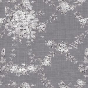 stitch & sparkle 100% cotton duck 45" width dis-floral grey color sewing fabric by the yard d049g0001