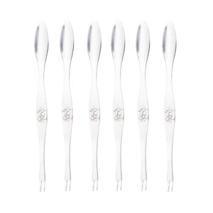 uuyyeo 6 pcs stainless steel seafood forks lobster crab spoon kitchen picnic seafood tools for crab and lobster