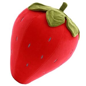 cute fruit kids pillow stuffed strawberry plush pillows super soft girls pillows cushion seat for kids toys (red,7.8"/20cm) 1 count (pack of 1)