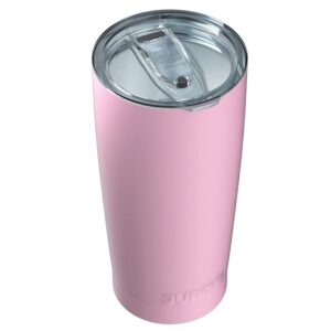 juro tumbler 20 oz stainless steel vacuum insulated tumblers w/lids and straw [travel mug] double wall water coffee cup for home, office, kitchen outdoor ideal for ice drinks/hot beverage - pink