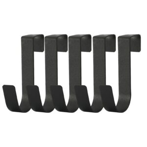 eywlwaar over the cabinet door single hooks 5 pack (black)