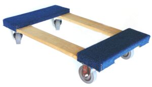 rk safety dolly cart, 30"x17" hardwood furniture dolly, 1200lbs capacity blue carpet dolly with 3" inch 4 wheel