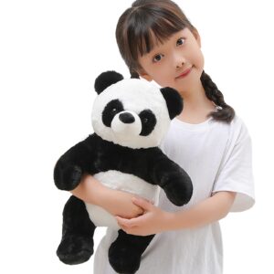 ffxiong 16" panda bear stuffed animal plush toy cute soft body doll panda pillow kawaii giant panda, gift for kids boy girl birthday valentines christmas