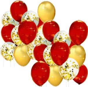 graduation decorations red gold 2024/red gold graduation party decorations 2024 usc/red gold balloons of 30pcs for birthday party/christmas/picnic party red gold