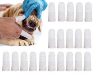 cxp good goods dog toothbrushes,two-finger toothbrush kit,360ºteeth cleaning for dogs,cats (20 pieces)