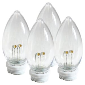 612 vermont plastic shatterproof ultra-bright led window candle replacement bulbs (vt-9222-4r-w, pack of 4)