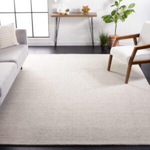 safavieh abstract collection area rug - 8' x 10', ivory & beige, handmade wool, ideal for high traffic areas in living room, bedroom (abt468e)