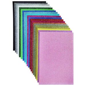 glitter felt, glitter sheets, 8 x12 inches felt glitter for craft, 20pcs pack glitter felt fabric square for for party project