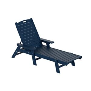 westintrends malibu poly reclining chaise lounge navy blue