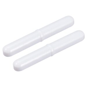 meccanixity magnetic stirrer mixer stir bar rod 70mm(2.76") x10mm with ring shape coating magnet white for laboratory 2pcs