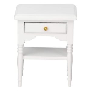 nightstand cabinet model, lightweight non-toxic fashionable appearance white nightstand model with drawer for dolls bedroom