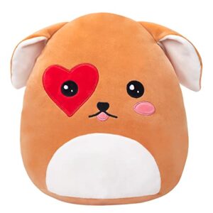 cozyworld puppy dog plushie stuffed animals plush pillow soft cuddly toy heart love you dog valentine’s birthday gifts for boys girls 11.5 inch