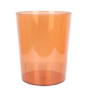 amosfun plastic slim round small trash can wastebasket garbage container bin pot for bathroom bedroom kitchen home office orange