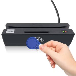 ossiygar combo 4 in 1 multifuntional desktop card reader writer, support reading magstripe card, read and write contactless card, chip, psam card for membership system with demo software