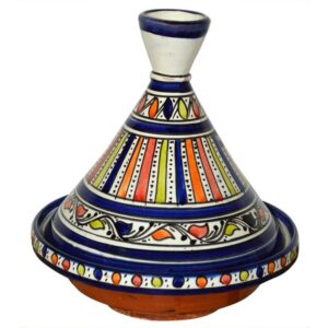 serving tagine handmade ceramic tajine dish exquisite 10" multicolored