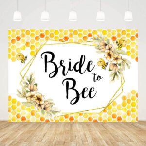 ablin 7x5ft bride to bee bridal shower backdrop gold bee honeycomb photography background bee theme bridal shower decorations wedding bride to be engagement banner props (cq270)