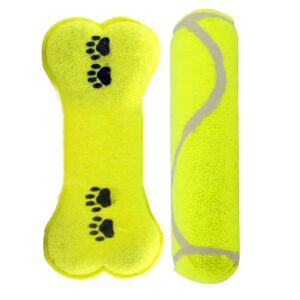 2 pet dog chew toys aggressive dogs tennis molar stick pet oral bone teeth fetch