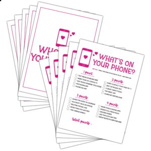 girls night party game - ladies night party games - what's on your phone game pack - fun girls night in/girls night on - bridal shower or bachelorette party game - games for adults - 30 game cards