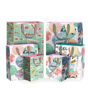 ye giving birthday gift bags assortment assorted sizes and designs pack of 12 includes ribbon handle and blank tags. happy birthday gift bags set…