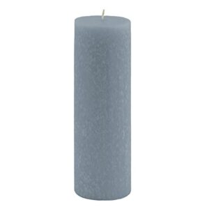 root candles unscented candles premium beeswax blend pillar candle, 3 x 9-inch, williamsburg blue