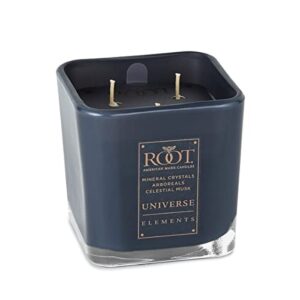 root candles scented candles elements collection premium handcrafted 3-wick candle, 14.5-ounce, universe