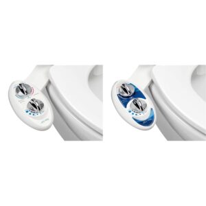 luxe bidet neo 120 - self-cleaning nozzle, fresh water non-electric bidet attachment & neo 185 - self-cleaning, dual nozzle, non-electric bidet attachment for toilet seat