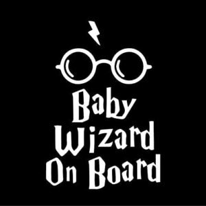 11.2x16.5cm baby wizard on board body window car sticker funny vinyl decal accessories