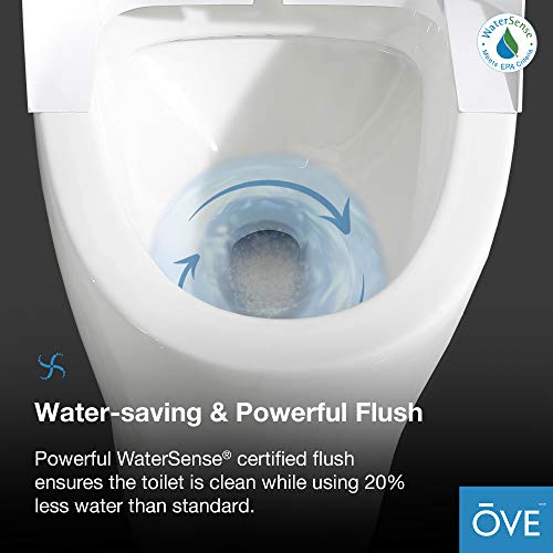 OVE Decors Yosemite Smart Toilet with Integrated Bidet Seat, Heated Seat with Auto Flush and Warm Water and Multi Function Remote Control, White