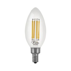 euri lighting vb10-3050cec-4, 4-pack dimmable led b10 filament, 5.5w (50w equiv) 500lm, 90+ cri, cool white (5000k) e12, 120v, wet rated, ul,ca compliant 3yr 15k hr wty