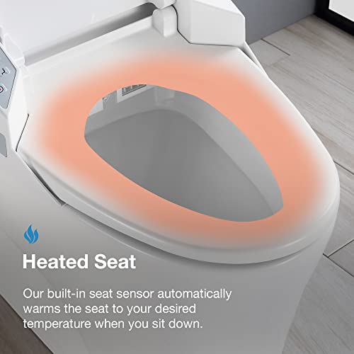 OVE Decors Yosemite Smart Toilet with Integrated Bidet Seat, Heated Seat with Auto Flush and Warm Water and Multi Function Remote Control, White