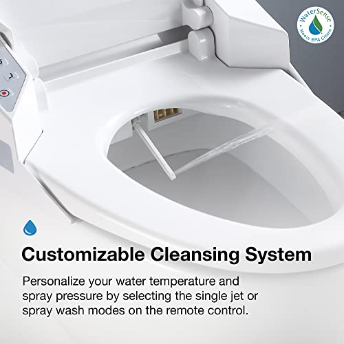 OVE Decors Yosemite Smart Toilet with Integrated Bidet Seat, Heated Seat with Auto Flush and Warm Water and Multi Function Remote Control, White