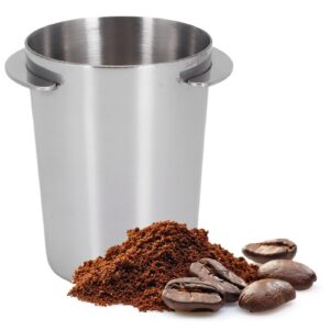 51mm coffee dosing cup dose cup stainless steel coffee machine handle dosing cup mug coffee powder feeder part for milk tea shops homes coffee shops