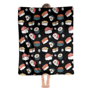 sushi throw blanket warm ultra-soft micro fleece blanket for bed couch living room(kids)