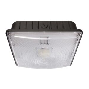 asd led canopy light 100w ul & dlc listed, led canopy lights outdoor and indoor, dimmable 0-10v, 12050lm, 5000k, 11"x11", 120-277v, ip65, -4℉—104℉, brown