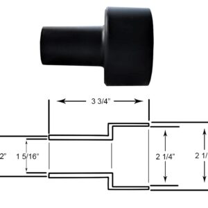 Dust Collection Fittings Shop Vac Hose Adapter Compatible With Dewalt, Ryobi, Craftsman, Rigid, Metabo Power Tools Dust Ports For Connecting To 2 1/2 Inch Dust Collector Hose / 2.5in wet dry vac hose