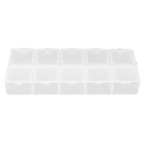 yinhing bead organizer, compartment organizer box,grid organizer box, container box, nail bead storage, grid storage organizer, 10 compartment storage container